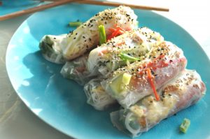 Feestelijke spring rolls met eend of garnaal (recept)