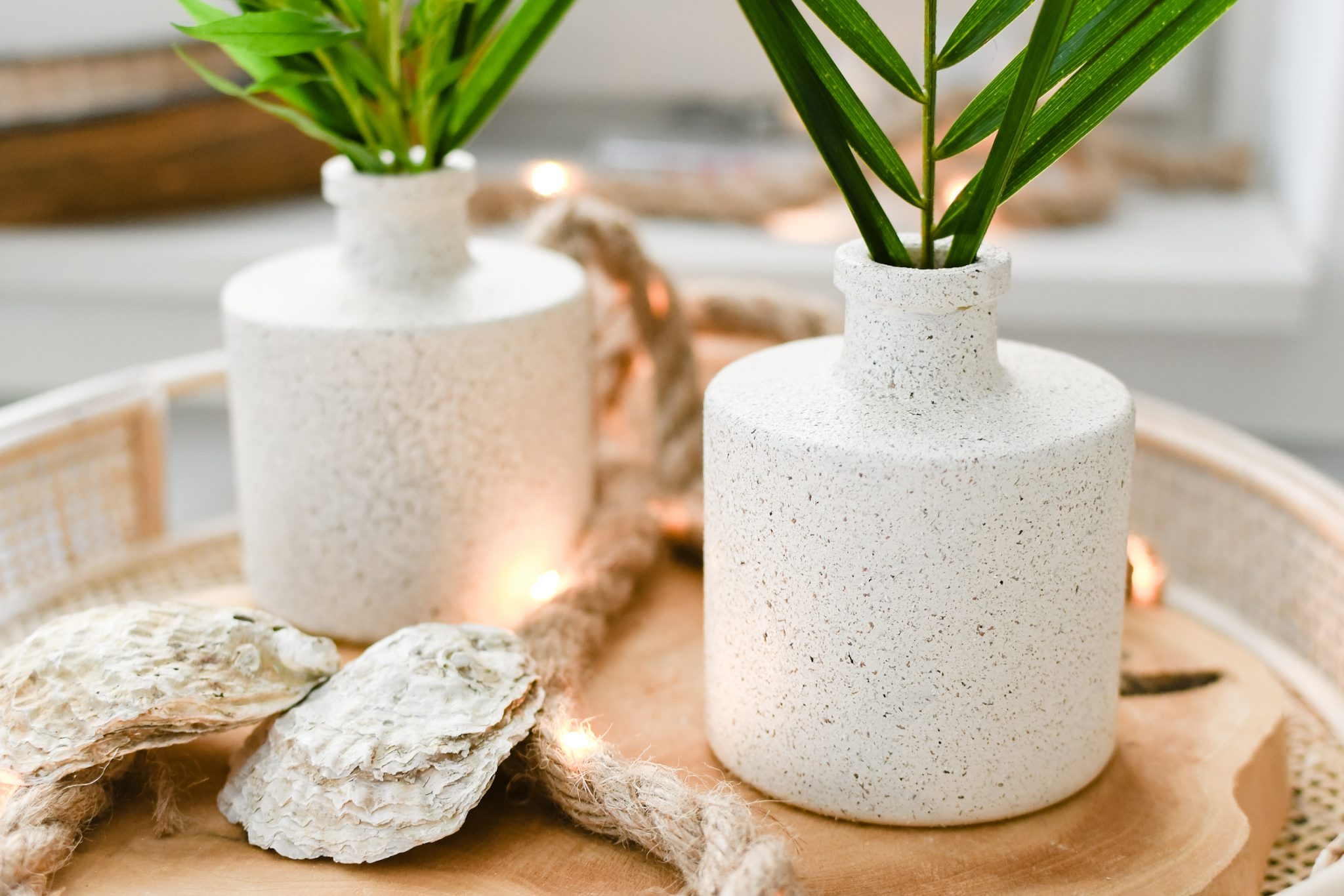 DIY | Zomer decoratie zelf maken: 'beachy' vaasjes - So Celebrate!