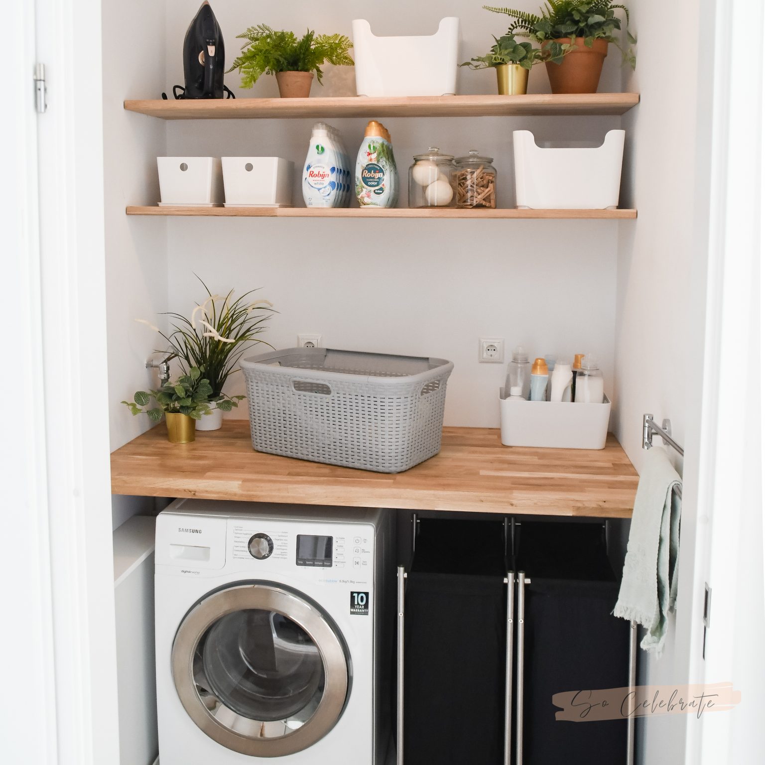 Klein washok inrichten | wasruimte make-over! - So Celebrate! - vier de ...
